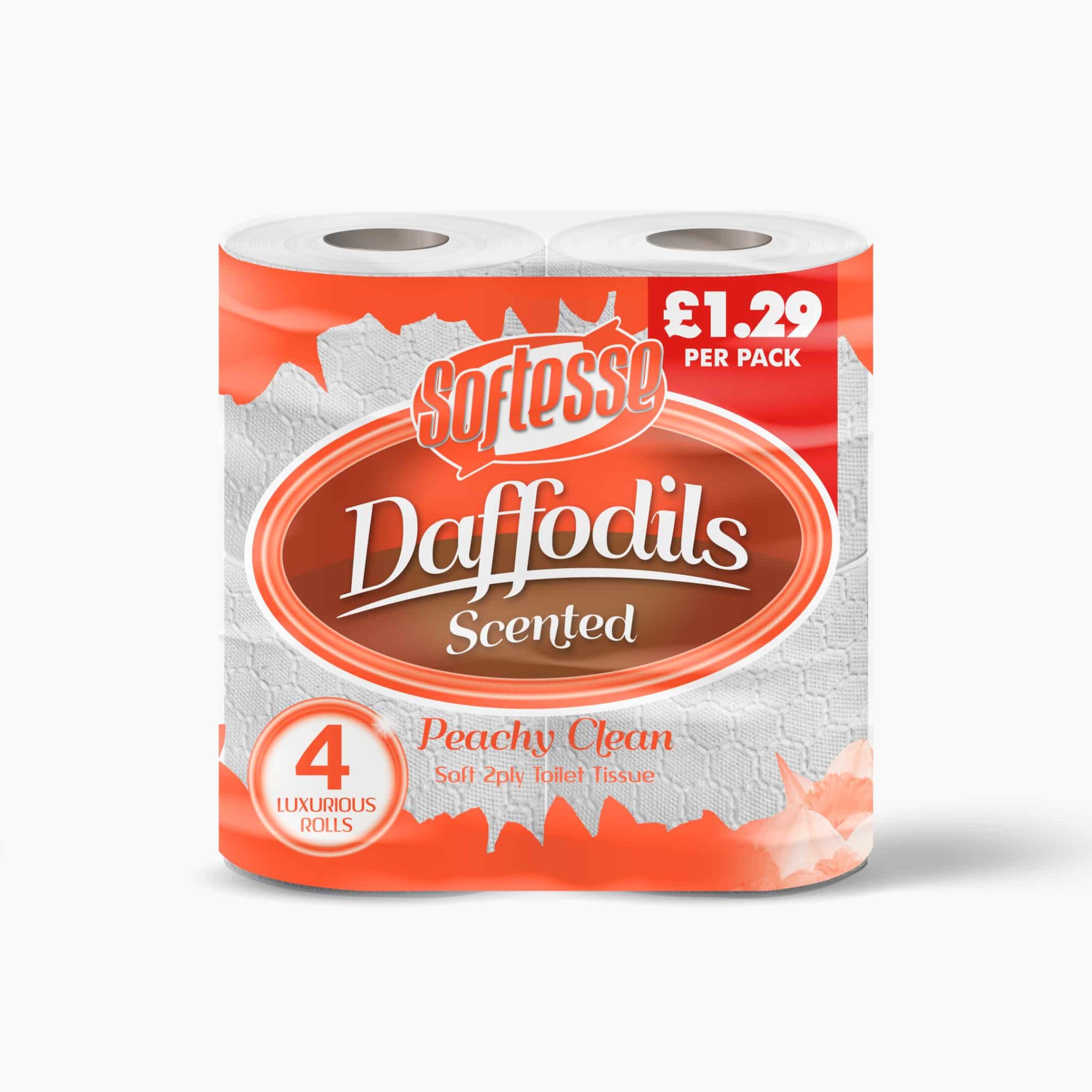 Tt 2 Ply 4x10 Daffodils Peachy Cream - Modern Paper